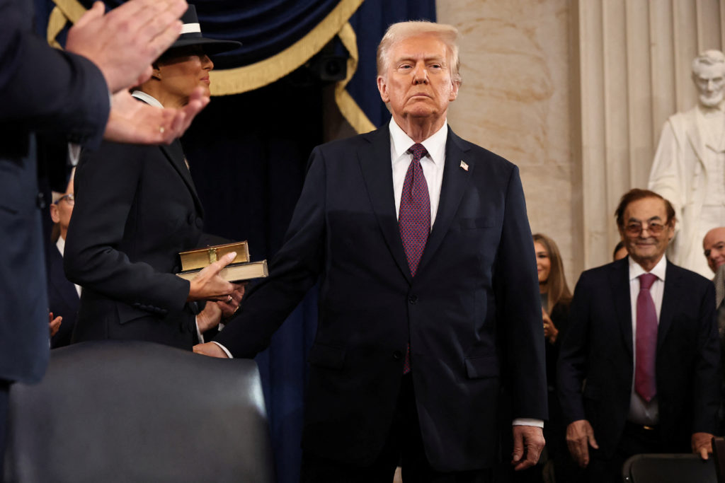 Many Questions About Something Trump Did Not Do While Being Sworn In ...